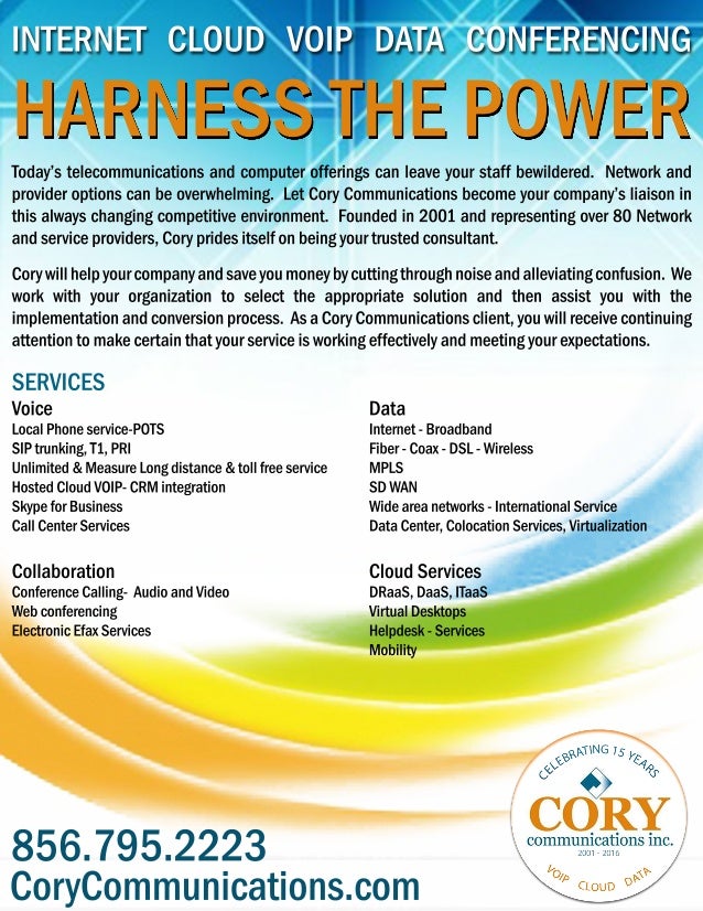 Harness the Power of the Cloud with Cory Communications