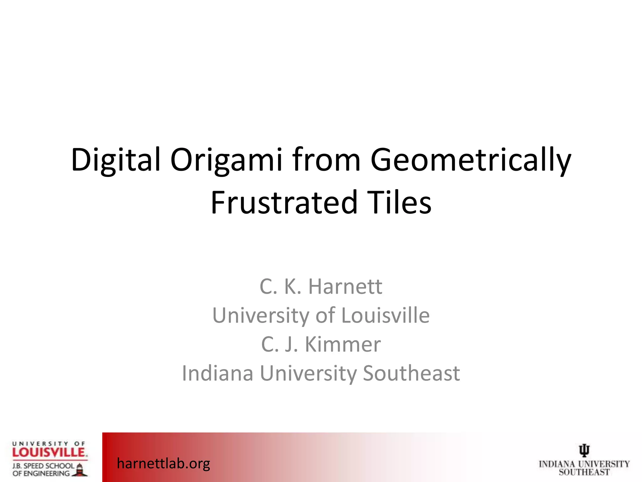 Digital origami from geometrically frustrated tiles | PPTX