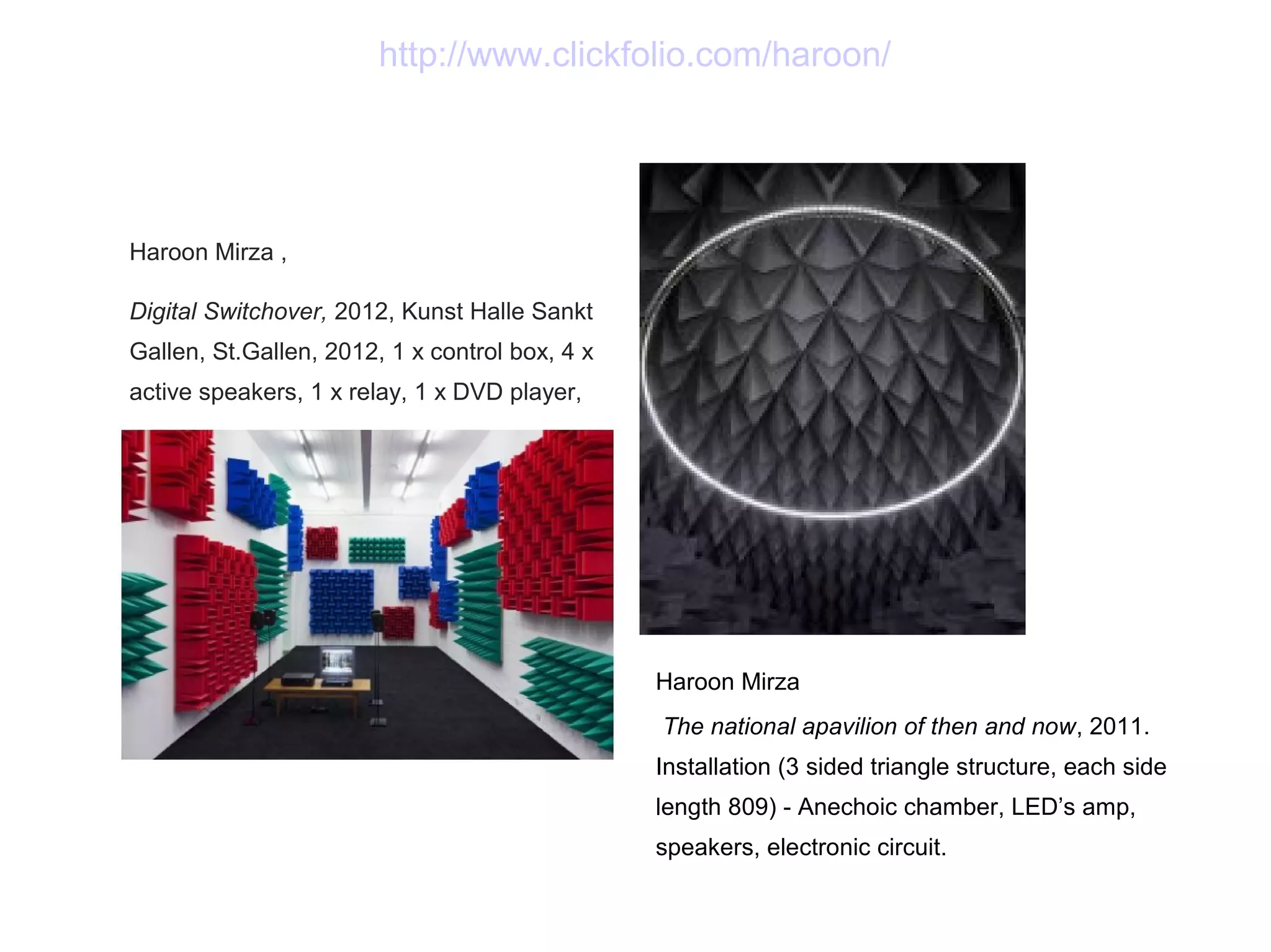 Haroon mirza presentation | PPT