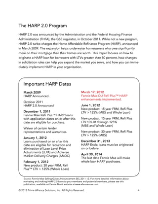 HARP 2.0 Briefing Paper for Credit Unions (Whitepaper) | PDF | Home ...