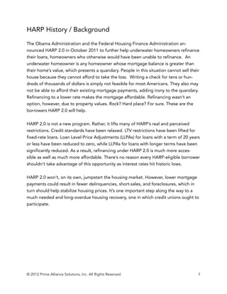 HARP 2.0 Briefing Paper for Credit Unions (Whitepaper) | PDF | Home ...