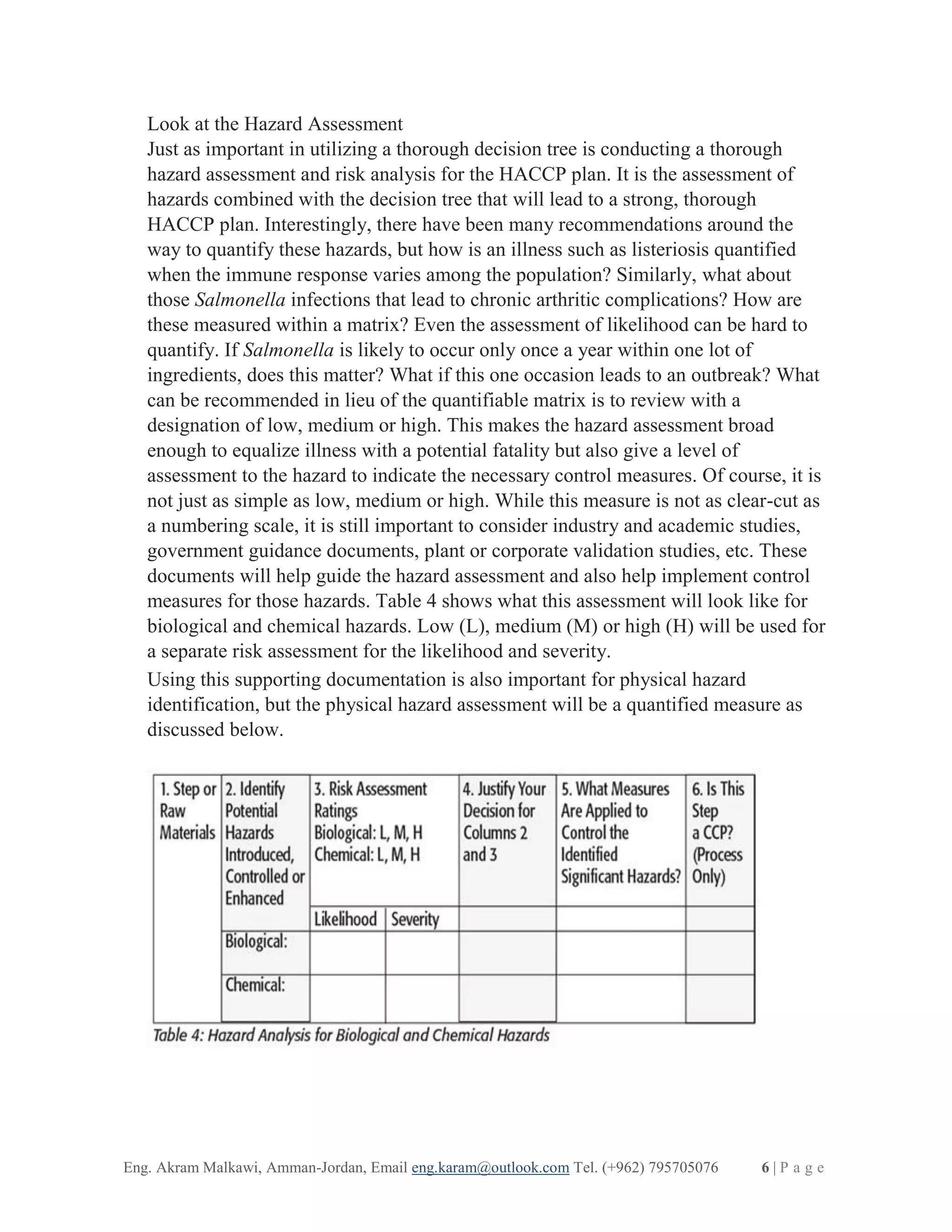 HAZARD ANALYSIS RISK-BASED PREVENTIVE CONTROL [HARPC] & TRADITIONAL ...