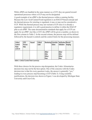 HAZARD ANALYSIS RISK-BASED PREVENTIVE CONTROL [HARPC] & TRADITIONAL ...