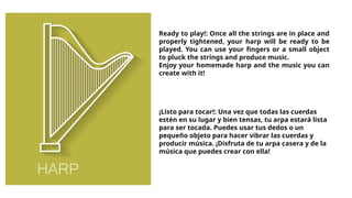 Como hacer arpas con cartulina paso a paso | PPTX