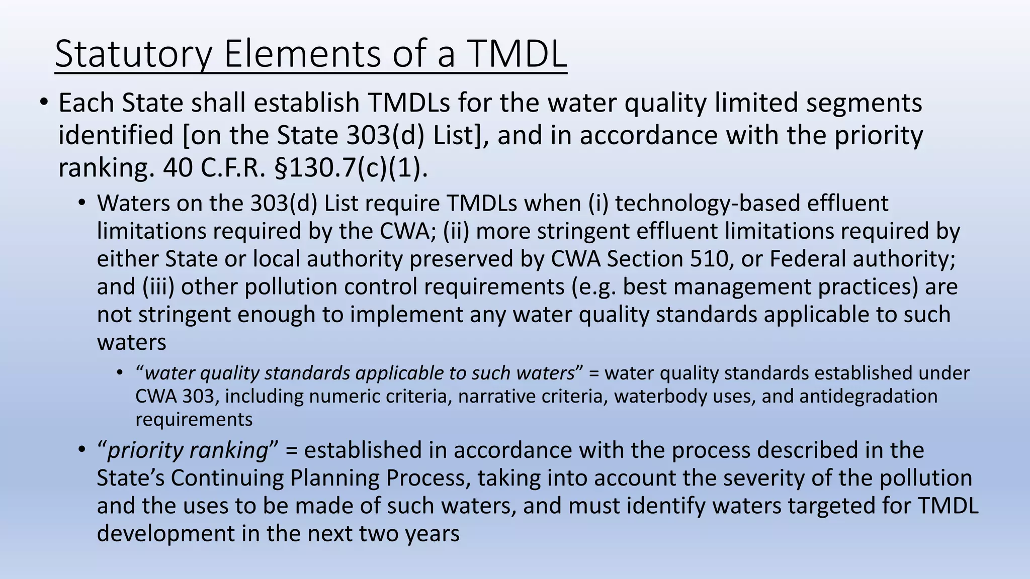 The Need for Stakeholder TMDL | PPT