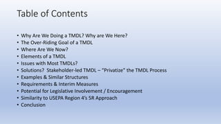 The Need for Stakeholder TMDL | PPT