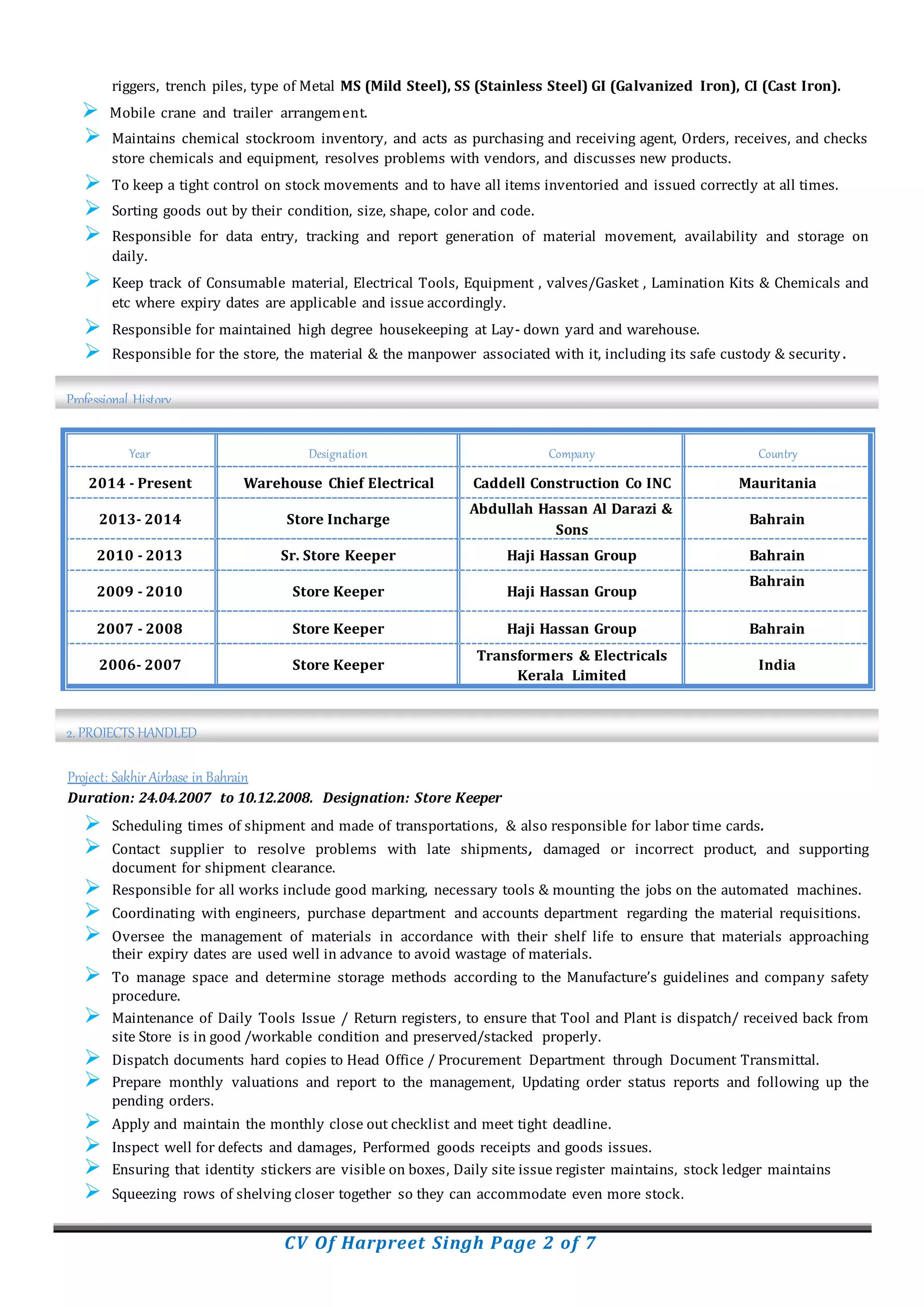 Harpreet singh cv | PDF