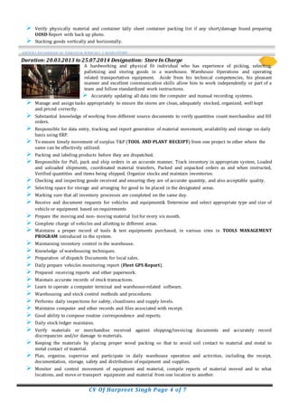 Harpreet singh cv | PDF