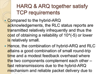 Harq & arq interactions in lte | PPTX