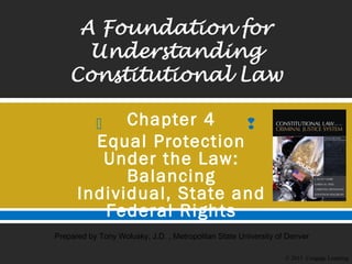 Chapter 4 - Equal Protection Under the Law: Balancing Individual, State ...