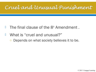 Chapter 12 - The Eighth Amendment: Bail, Fines, and Punishment | PPT