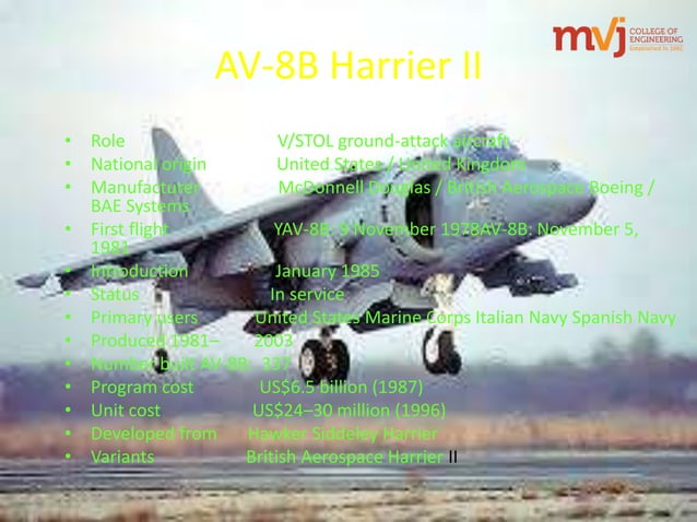 Harrier fighter | PPTX
