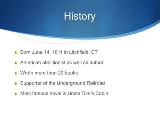 Harriet beecher stowe | PPT