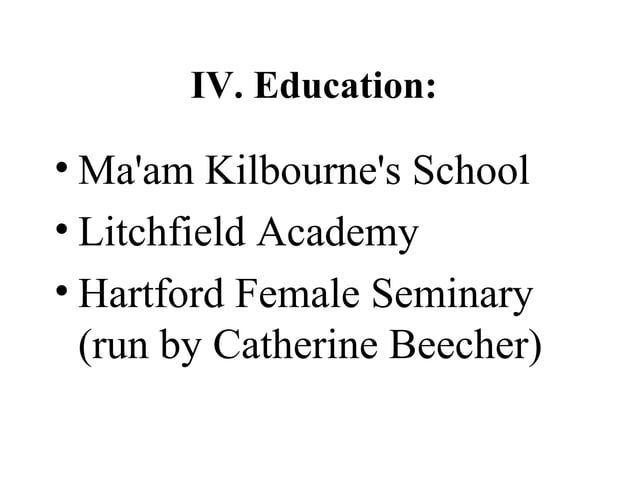 Harriet beecher stowe | PPT