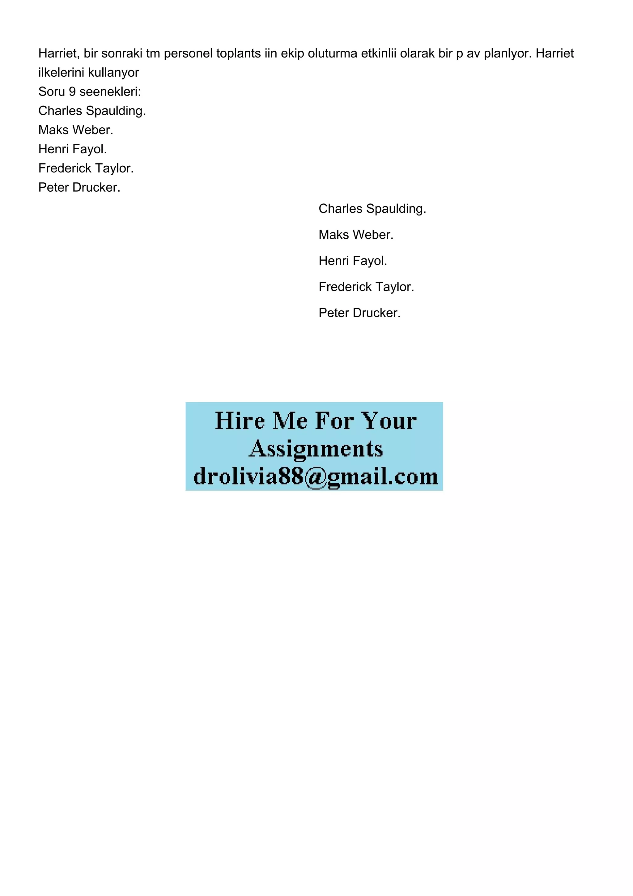 Harriet bir sonraki tm personel toplants iin ekip oluturm.pdf