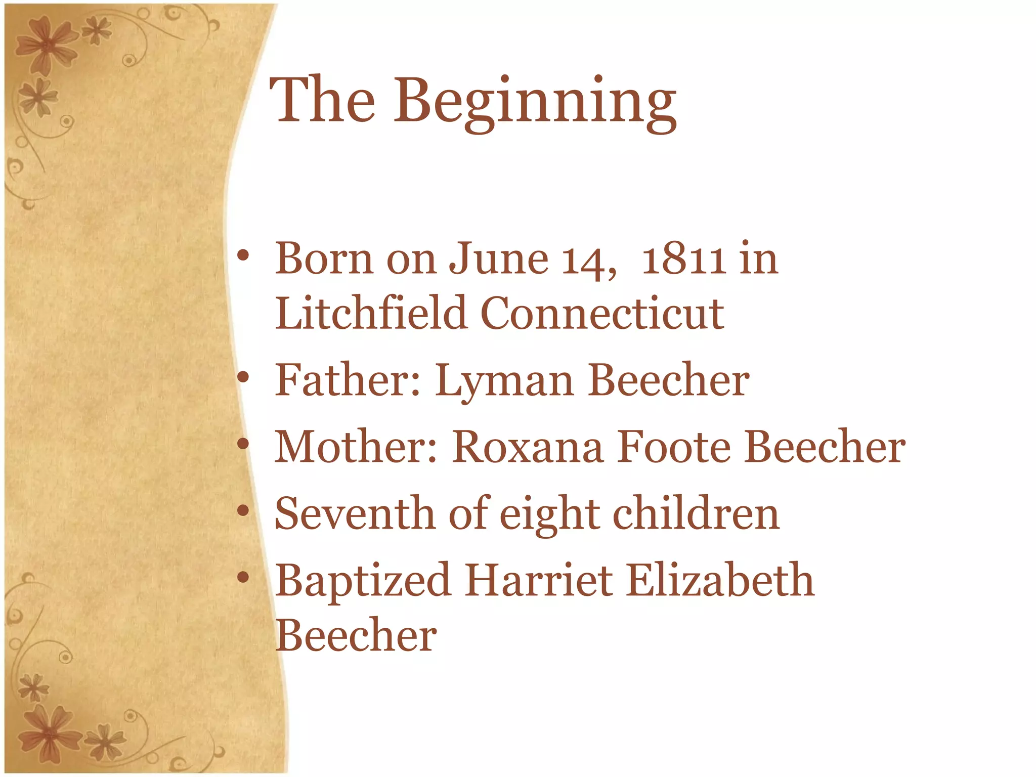 Harriet Beecher Stowe | PPT