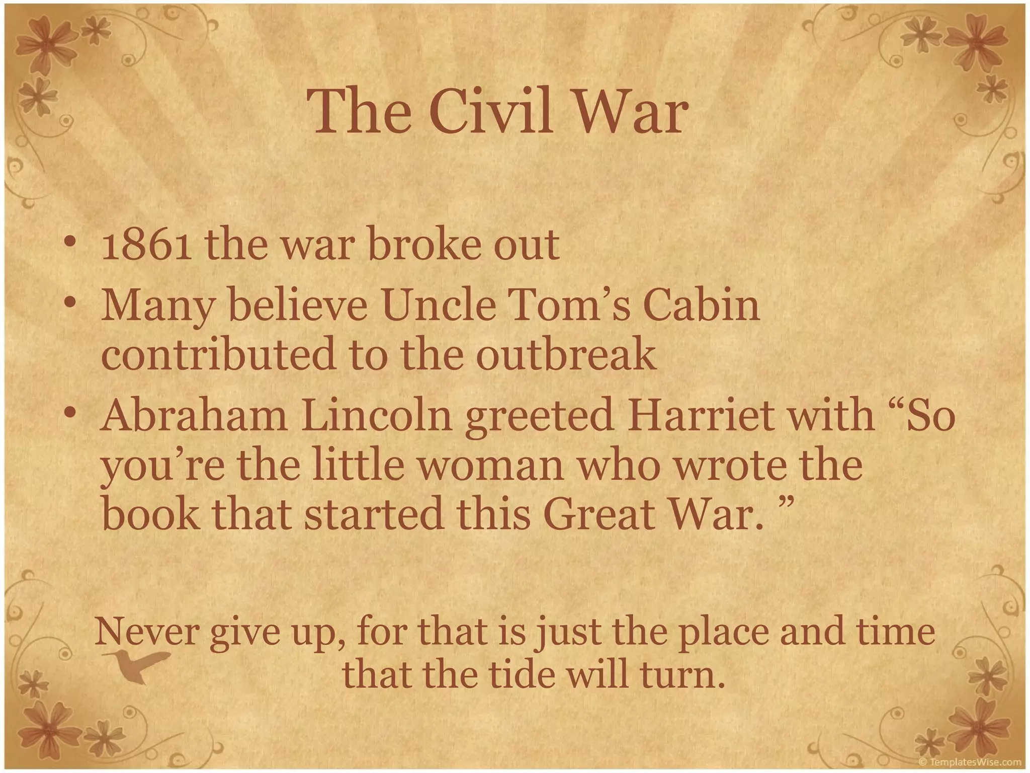 Harriet Beecher Stowe | PPT