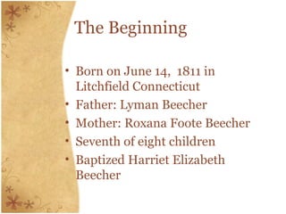 Harriet Beecher Stowe | PPT