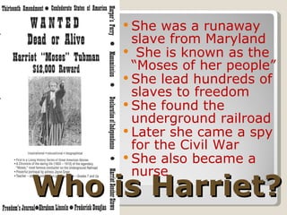 Harriet tubman | PPT