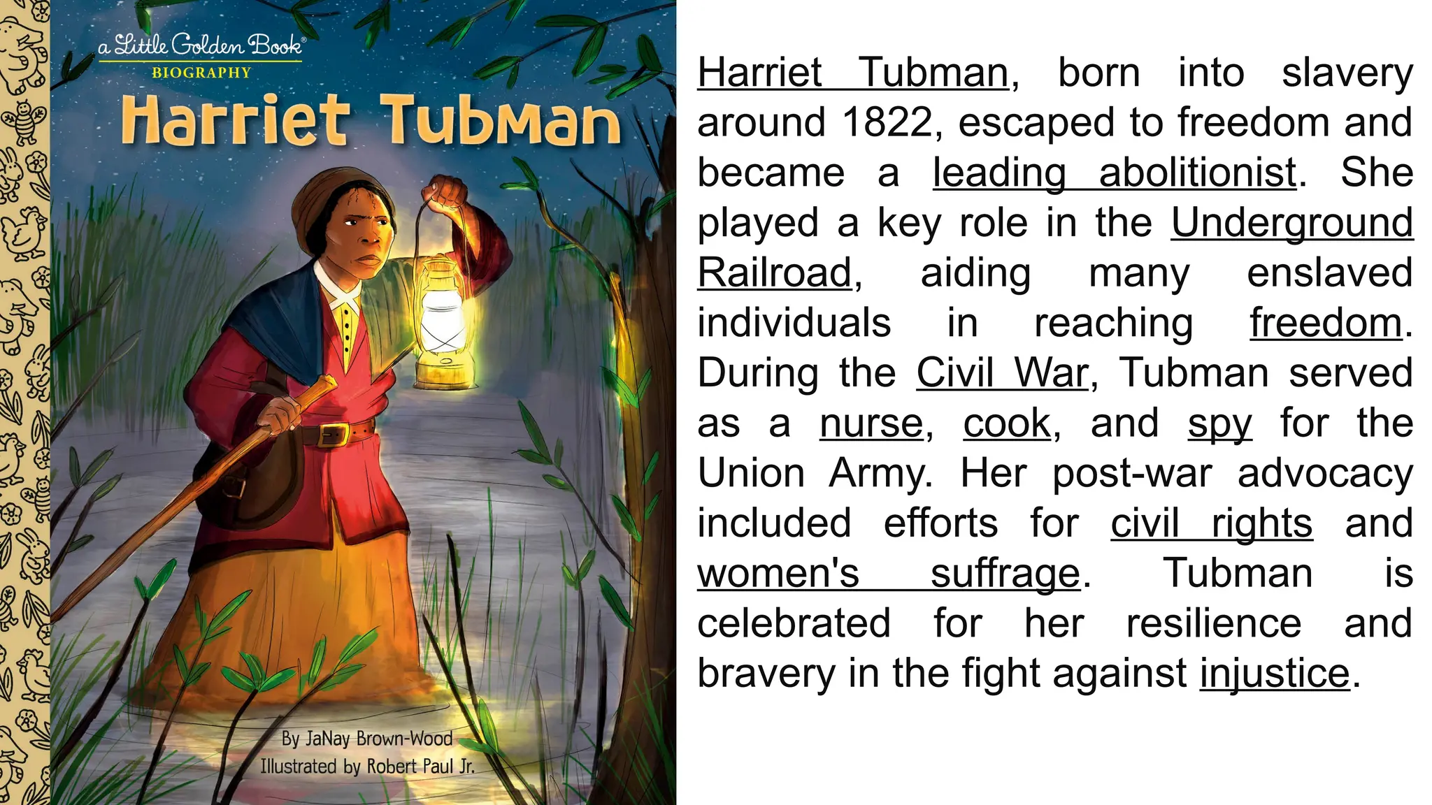 Harriet Tubman: The Heroic Journey of a Freedom Fighter and Legend | PPTX