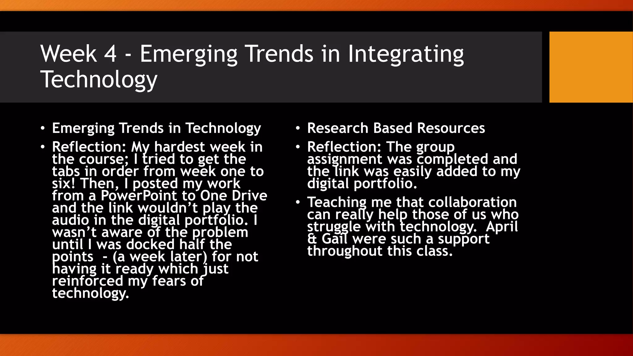 Digital Portfolio Reflection | PPT