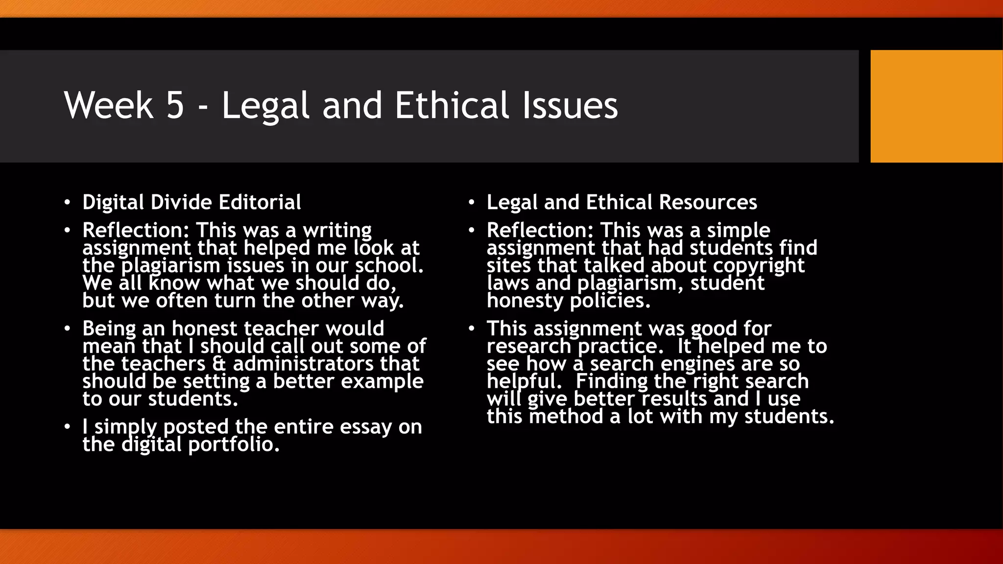 Digital Portfolio Reflection | PPT