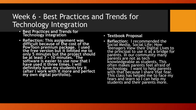 Digital Portfolio Reflection | PPT