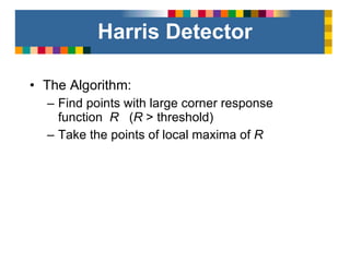 Harris corner detector and face recognition | PDF