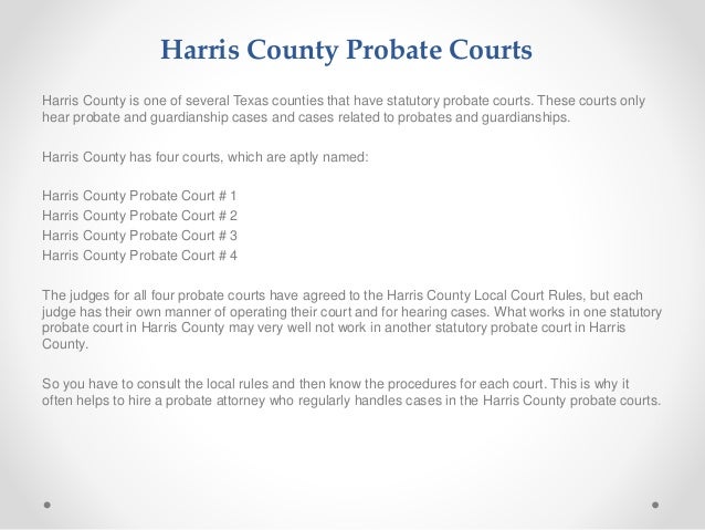 Harris County Probate Courts Harris County Probate Courts