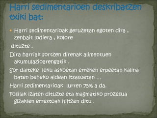 Harri sedimentarioak | PPT
