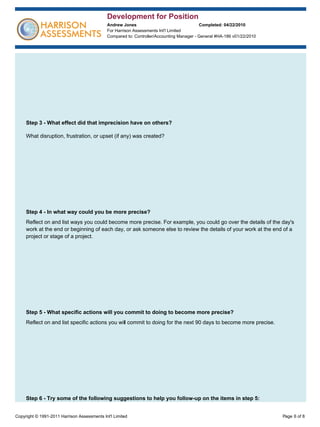 Harrison Assessments Sample Report Development for Position | PPT