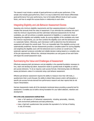 Harrison Assessments Talent Assessment White Paper by Dan Harrison | PDF