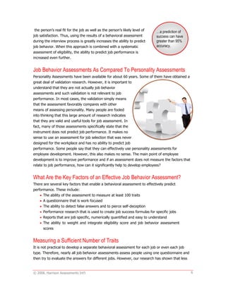 Harrison Assessments Talent Assessment White Paper by Dan Harrison | PDF