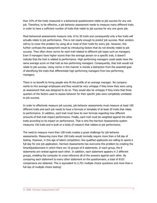 Harrison Assessments Talent Assessment White Paper by Dan Harrison | PDF