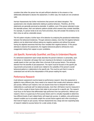 Harrison Assessments Talent Assessment White Paper by Dan Harrison | PDF