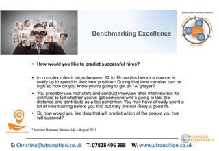 Harrison Assessments Talent Soultions Benchmarking brochure | PPT