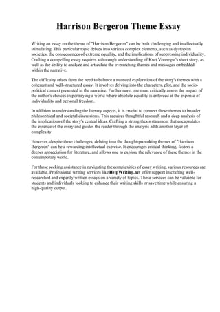 Harrison Bergeron Theme Essay.pdf