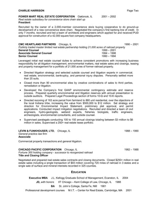 Harrison, Charlie Resume | PDF