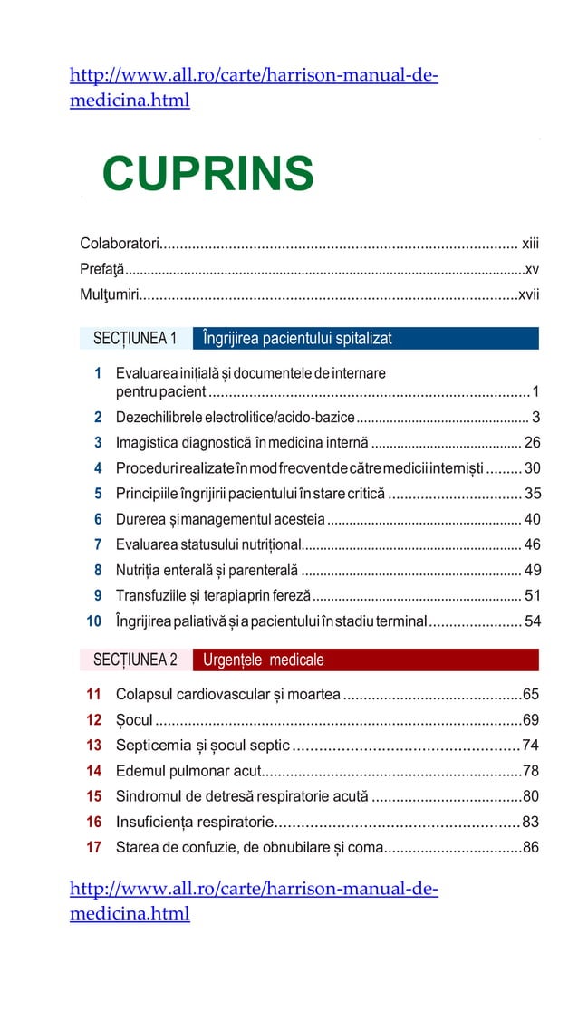 Harrison manual de medicina tradus in limba romana editia 18 PDF | PDF