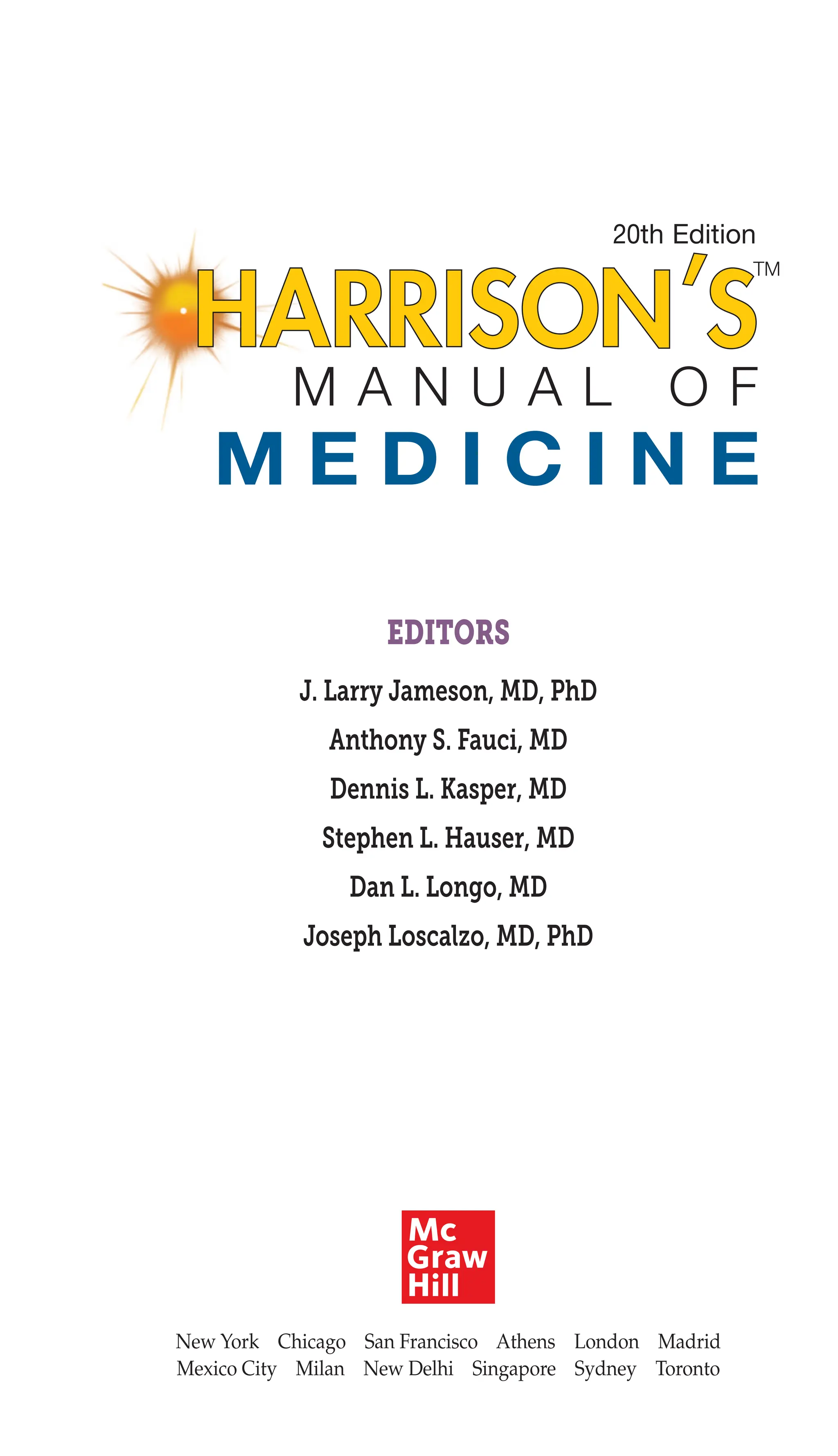 Harrison S Manual Of Medicine 20th 2020 Pdf