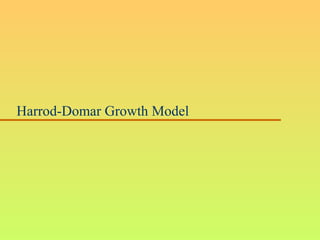 Harrod domar | PPT