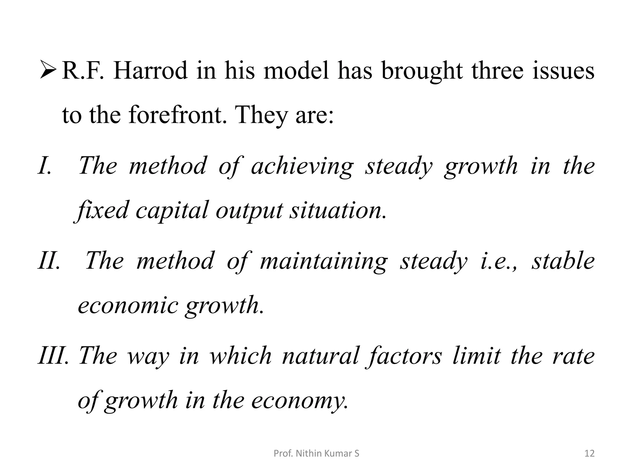 Harrod – Domar Model - Development Model.pptx