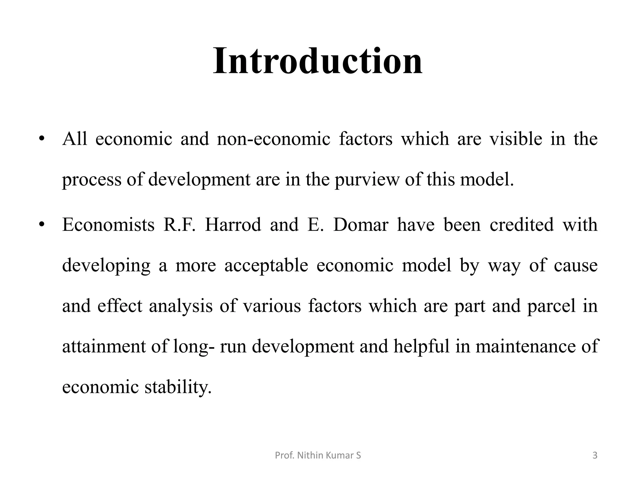 Harrod – Domar Model - Development Model.pptx
