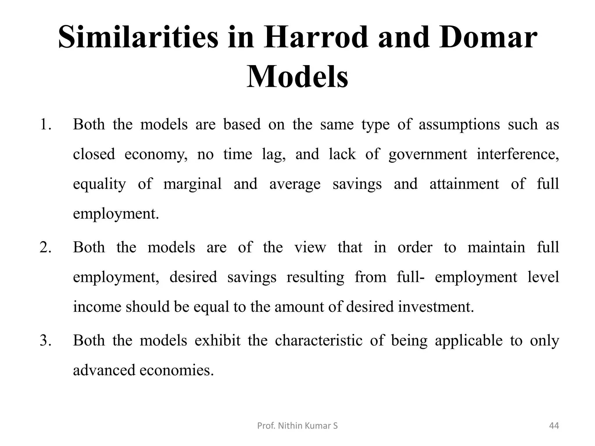 Harrod – Domar Model - Development Model.pptx