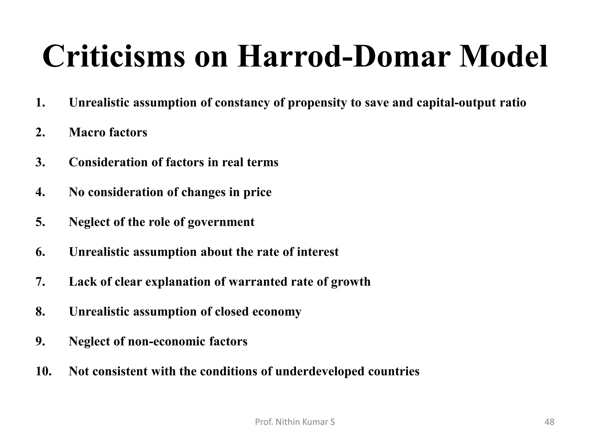 Harrod – Domar Model - Development Model.pptx