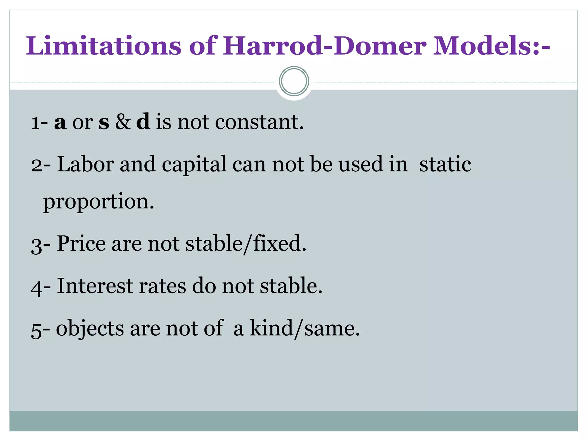 Harrod domer model PPT | PPTX