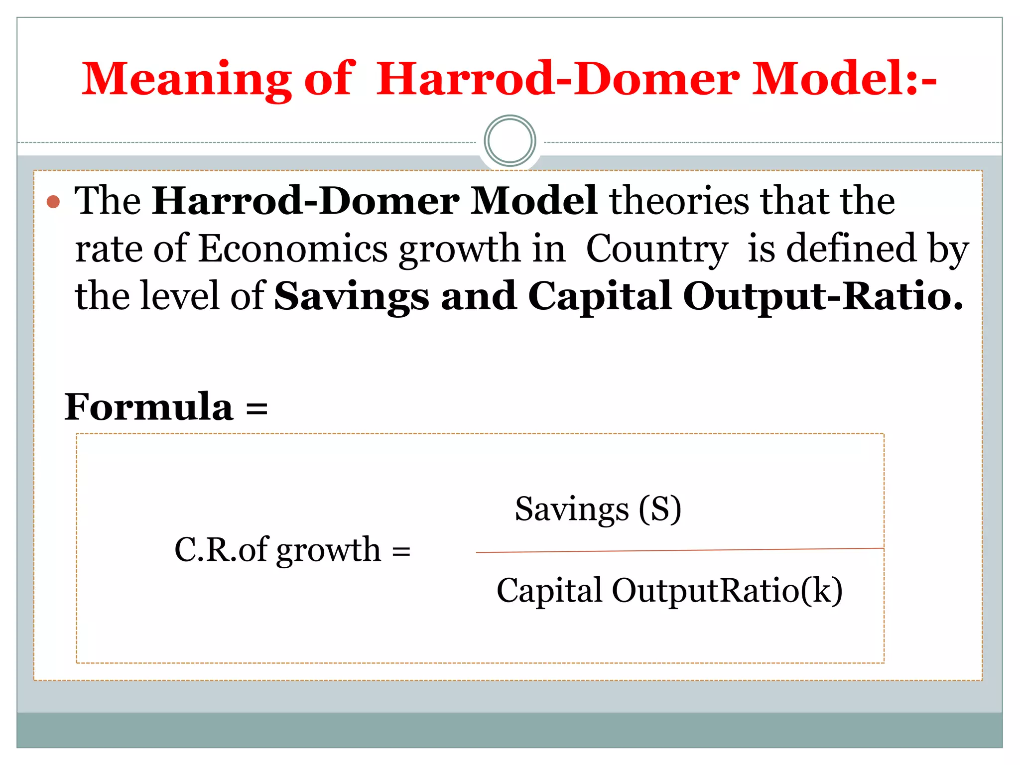 Harrod domer model PPT | PPTX