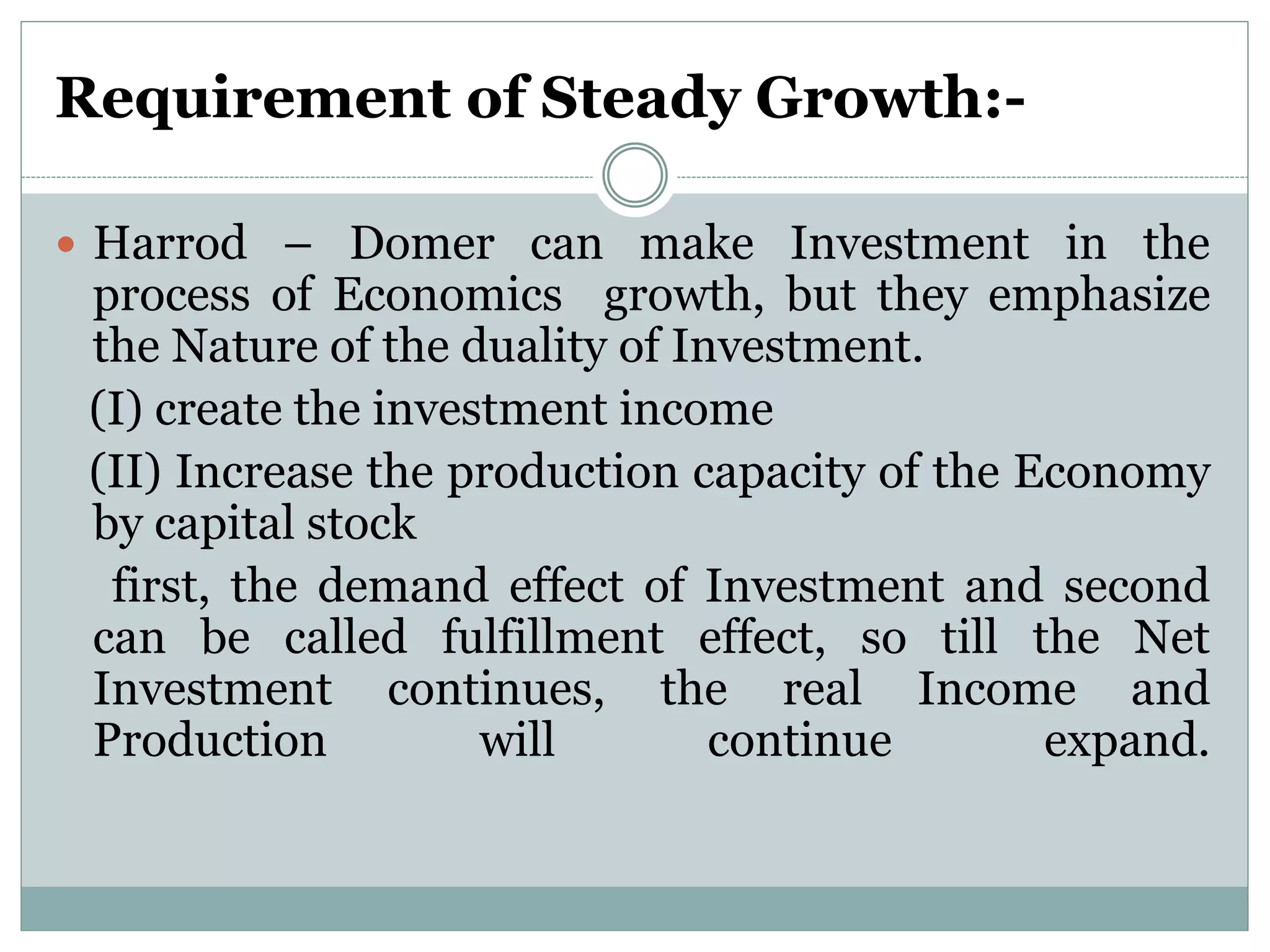 Harrod domer model PPT | PPTX
