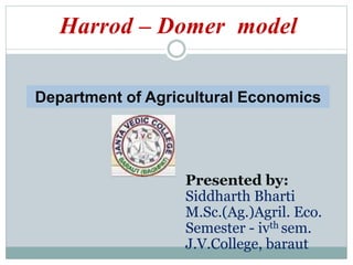 Harrod domer model PPT | PPTX