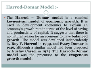 Harrod domer model PPT | PPT
